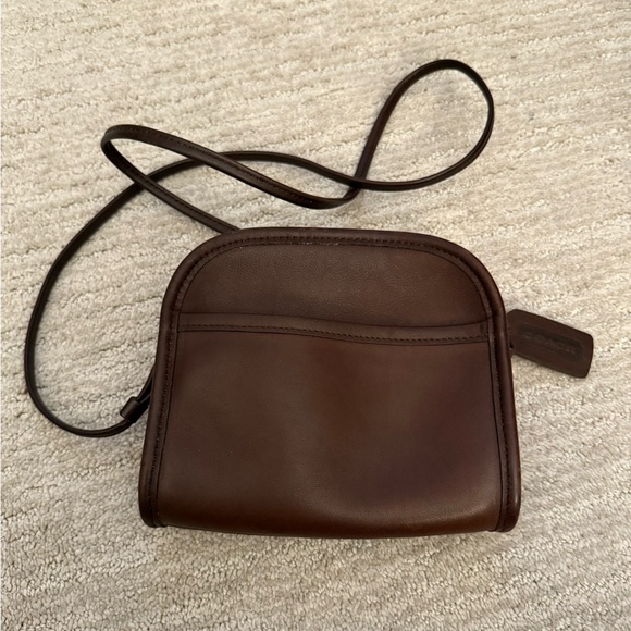 Coach | Bags | Coach Vintage Abbie Brown Leather Mini Crossbody Bag 97 ...